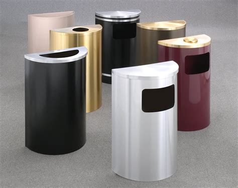 14 Gal Glaro Half Round Trash Can Or Recycle Bin Wplastic Liner 1891