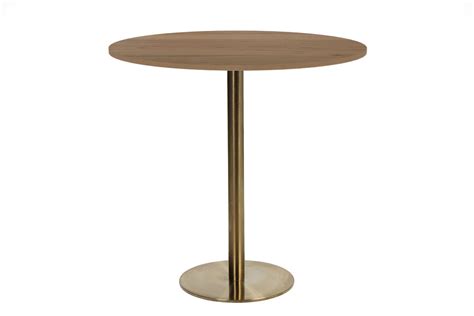 Ez Hospitality Rome Tall Round Bar Counter Table 800 Mm Brass Frame