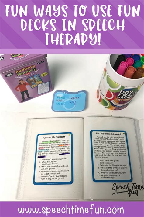 Fun Ways To Use Fun Decks In Speech Therapy