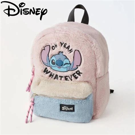 Disney Cartoon Stitch Plush Backpack Cute Anime Style School Bag Kindergarten Lilo And Stitch