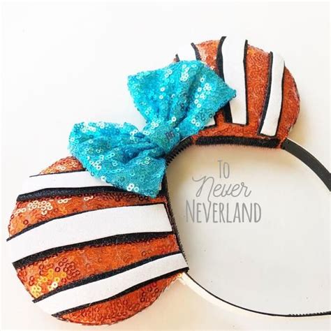 Finding Nemo Ears Sequin Nemo Mickey Ears Finding Nemo Etsy Mickey Ears Etsy Mickey