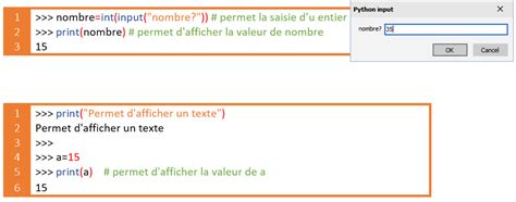 Les Instructions Dentrée Et De Sortie Programmer En Python