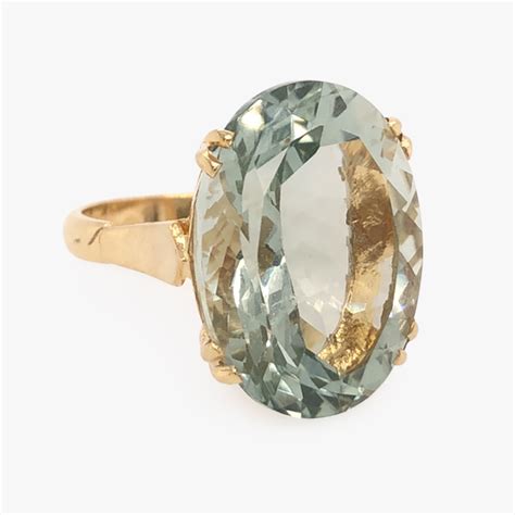 Vintage Green Amethyst Ring Vintage Fine Jewellery Vintage Fine