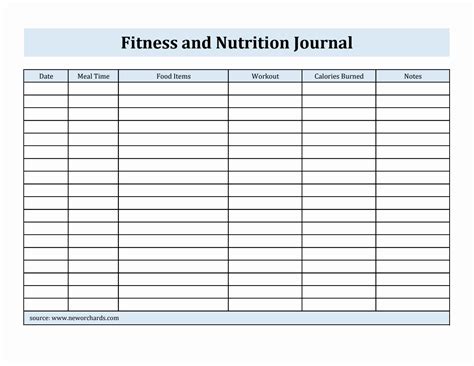 Free Diet Tracker Templates Pdf Word Excel