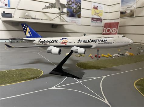 Twin Pack 1 250 Ansett Australia Boeing 747 400 Vh Ana And 747 300 Collectors Aircraft Models
