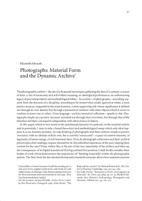 pdf photographs material form and the dynamic archive