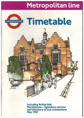 1987 London Underground Metropolitan Line Timetable May