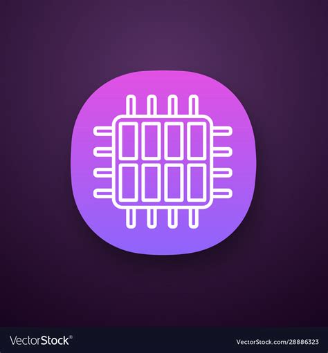 octa core prozessor app symbol lizenzfreies vektorbild
