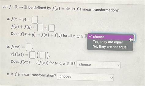 Solved Let F RR Be Defined By F X X Is F A Linear Chegg