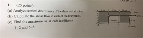 Solved T 26 2017 1 25 Points A Analyze Statical