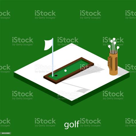 공을와 골프 가방 아이소메트릭 3d 벡터 일러스트 레이 션 골프 코스 골프에 대한 스톡 벡터 아트 및 기타 이미지 골프 일러스트레이션 3차원 형태 Istock