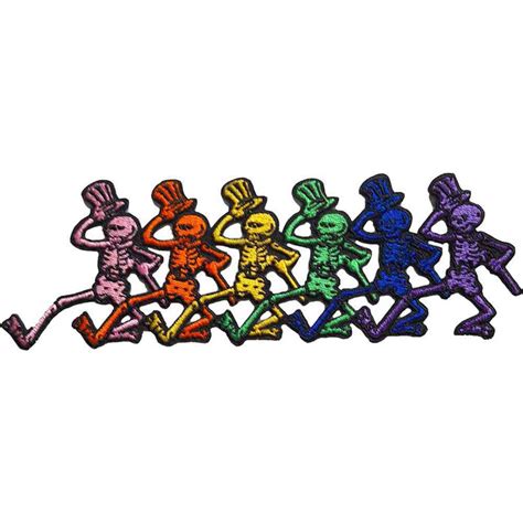Grateful Dead Dancing Skeletons Iron On Patch