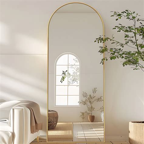 Antok Arched Full Length Floor Mirror 58x18 Full Body Mirror With