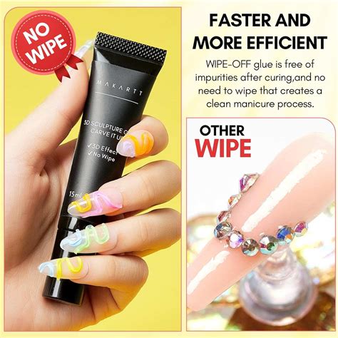 3d Nail Gel Hard Solid Nail Glue Gel Sculpting Gel Clear Makartt