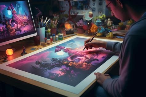 Premium Photo Closeup Of A Brand Designer Creating Custom Generative Ai