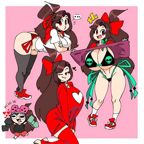 Rule 34 1girls Big Breasts Brown Hair Choker Ear Piercing Flashing Breasts Hakkim Animation