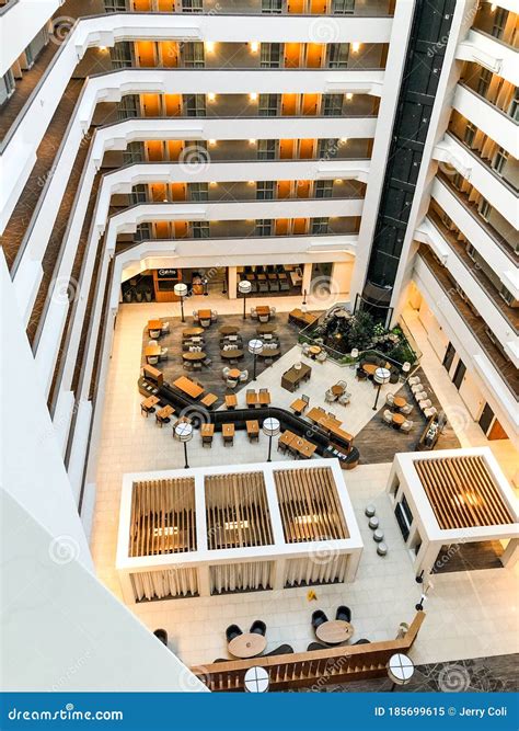 Beautiful Inside Of An Embassy Suites Hotel In Greenville Sc Editorial