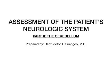 Assessment Of The Cerebellar Functionpdf