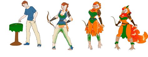 Rule Absurd Res Alternate Costume Anthro Avian Beak Beak Growth Big Breasts Bird Blush Bow