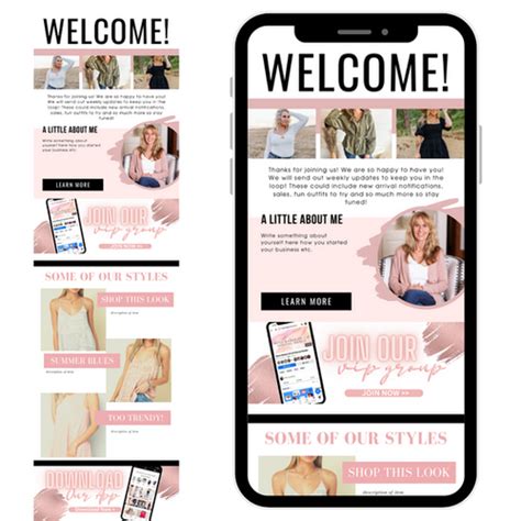Editable Welcome Email Template Boutique Babes