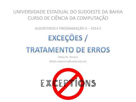 pdf aula tratamento de exceções dokumen tips
