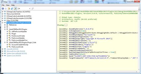 Crm 2015 How To Decompile A Plugin Assembly Dll Hosks Dynamic Blog