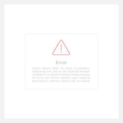 Error Warning Info Ui Element Template Royalty Free Vector