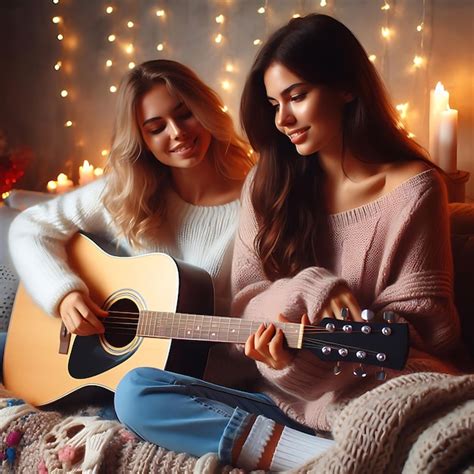 Premium Photo Two Girls Showing Love And Care For Each Other
