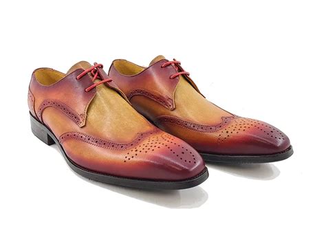 Carrucci Two Tone Wingtip Blucher Oxford Alligator Warehouse