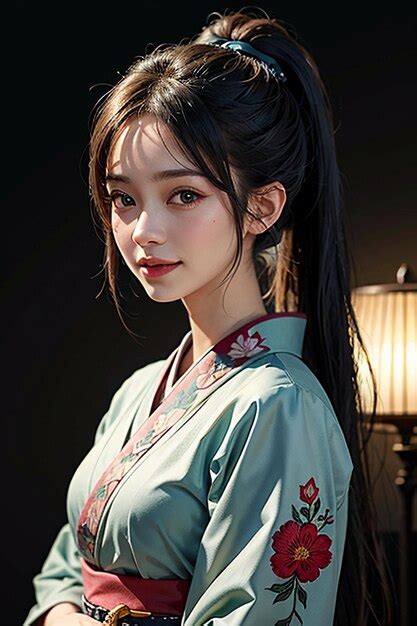 Premium Photo Japanese Young Beautiful Girl Model Wearing Beautiful