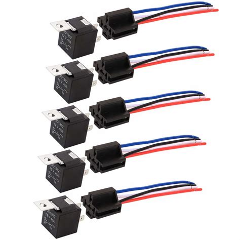 Getuscart Gebildet Jd1912 Car Relay 12v 40a 4 Pin Spst 12awg Harness