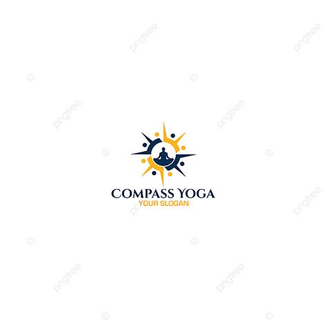 Compass Yoga Logo Design Vector Template For Free Download On Pngtree