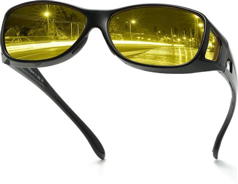 Night Vision Driving Glasses Fit Over Glasses For Men And Women Anti