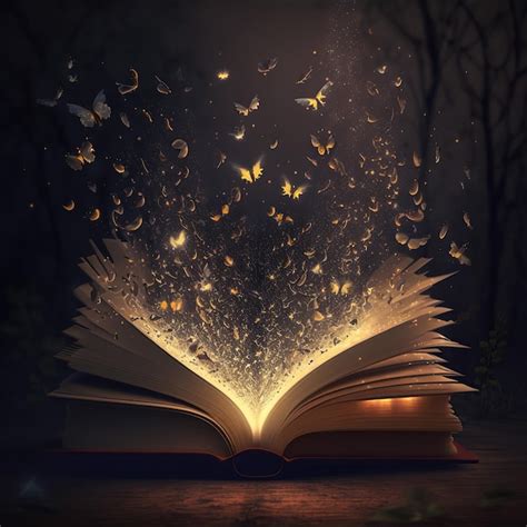 Premium Photo A Book With A Glowing Light Coming Out Of It