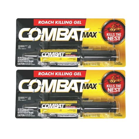 2 Pack Combat Max Roach Killing Syringe Gel 105 Oz Good