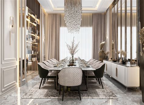 Luxurious Neo Classic Dining Room Design Uae Behance