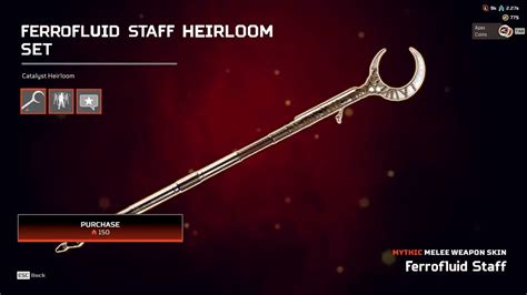 Catalysts Ferrofluid Staff Heirloom Set Apex Legends Concept Design