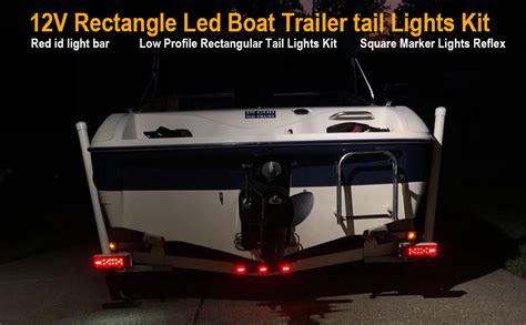 Amazon.com: Jamarco 12V Submersible LED Boat Trailer Lights Kit, Rectangle LED Stop Brake Turn ...
