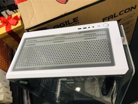 Powerlogic Falcon Agile Tempered Glass Gaming Rgb Pc Case White On Carousell