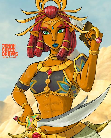 Totk Riju Is My Favorite Character So I Made Art Of Her In Prep For
