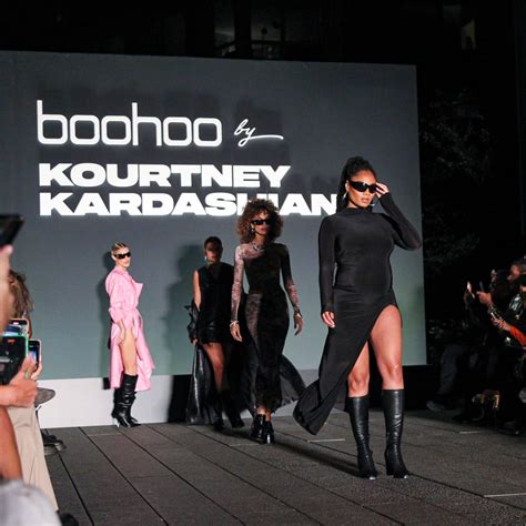 Kourtney Kardashian X Boohoo Was A Glitzy Trendy Runway Wrapped In