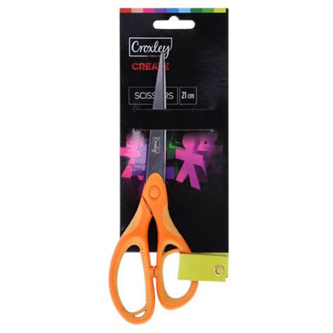 Croxley Orange Office Scissors 21cm Cutting And Sticking Stationery