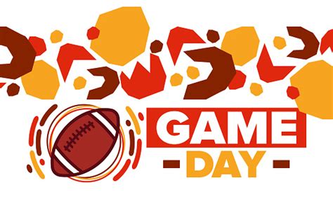 미식 축구 경기의 날 플레이오프 매치 데이 미국의 슈퍼 축구 파티 정규 시즌 마지막 경기 프로 단체 선수권 대회 미식 축구를 위한 공 스포츠 포스터 디자인 벡터 일러스트