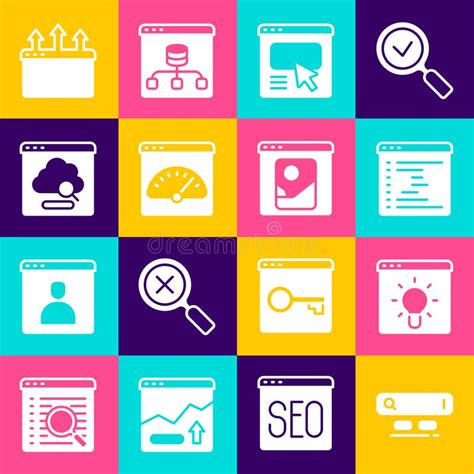 Set Search Engine Browser Window Ui Or Ux Design Digital Speed Meter