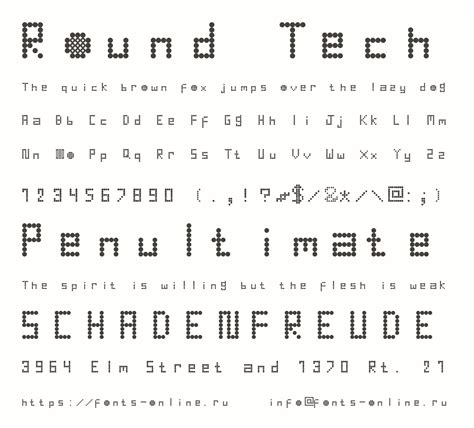 Round Tech Font