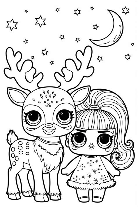 Christmas Lol Doll Coloring Pages 2025
