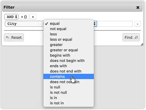 Advanced Filtering Documentation Center