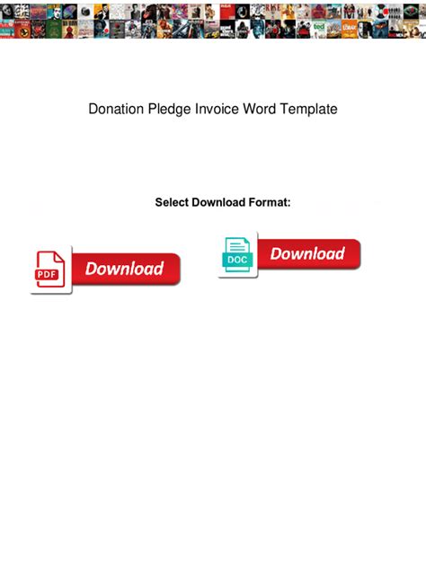 Fillable Online Donation Pledge Invoice Word Template Donation Pledge