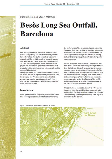 Article Besòs Long Sea Outfall Barcelona