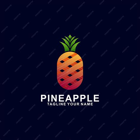 Premium Vector Pineapple Logo Design With Gradient